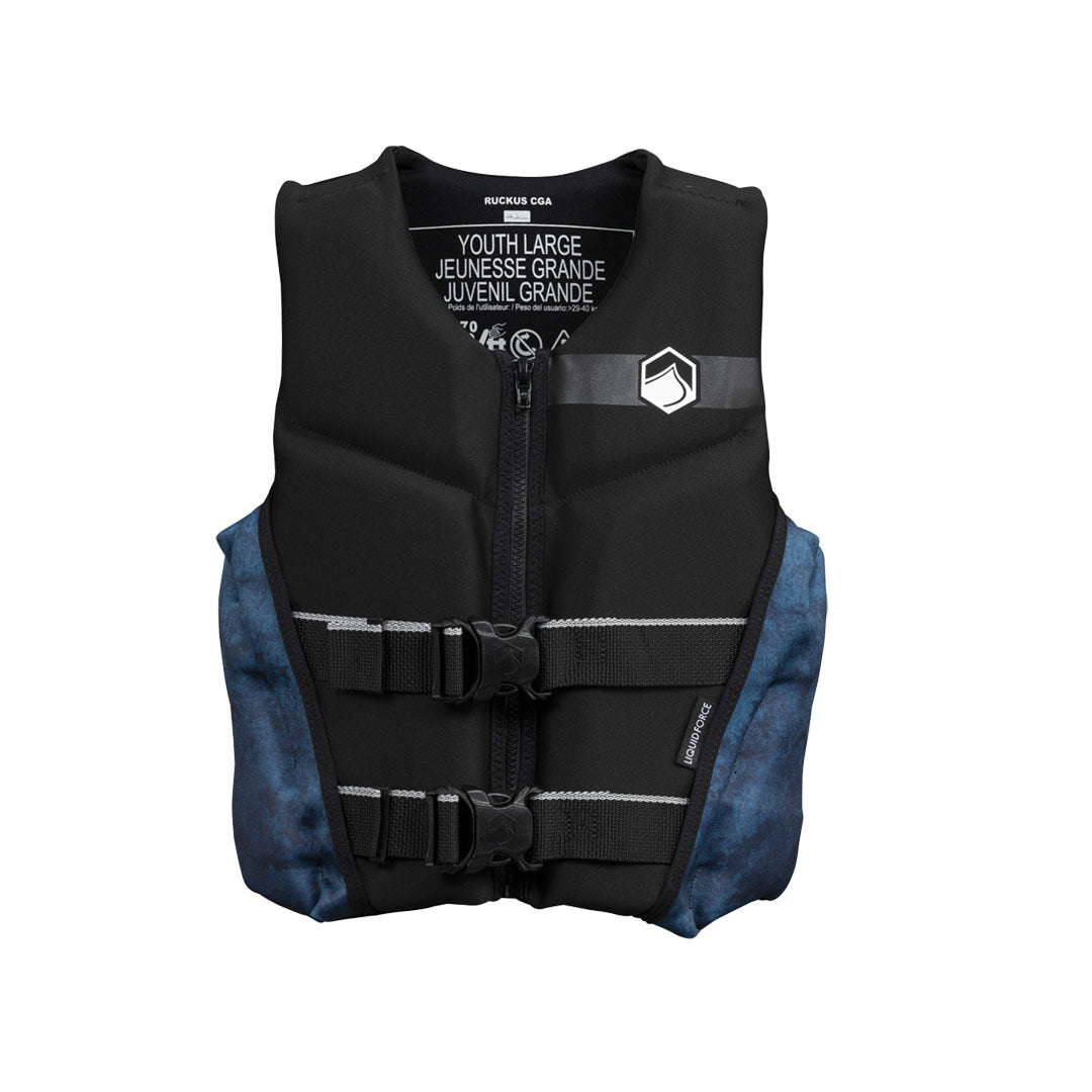 2025 Liquid Force Ruckus Youth CGA Life Vest - Hudson Black – OneWake